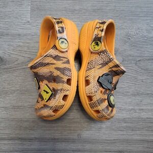 CROCS | Shoes | Crocs Kids Jurassic World Clogs Orange Camo T Rex ...